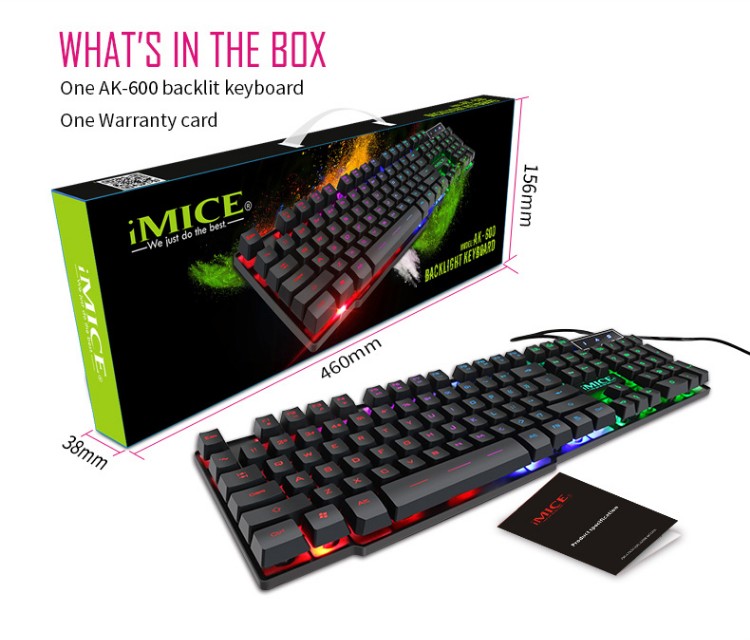 IMICE AK-600 LUMINOUS RGB WIRED GAMAING KEYBOARD – buytek